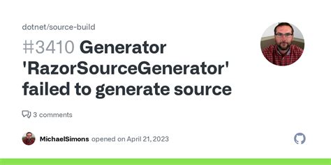 Generator Razorsourcegenerator Failed To Generate Source · Issue