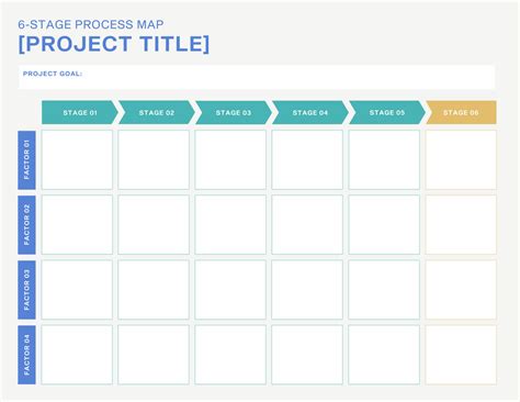 Six Stage Process Customizable Process Mapping Template Shutterstock