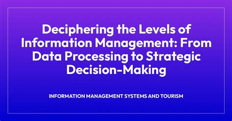 Information Management Systems And Tourism • The Tourism Institute