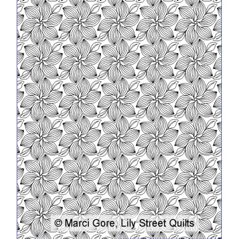 Lily Street Digitized Longarm Quilting Patterns Textured Flower E2e