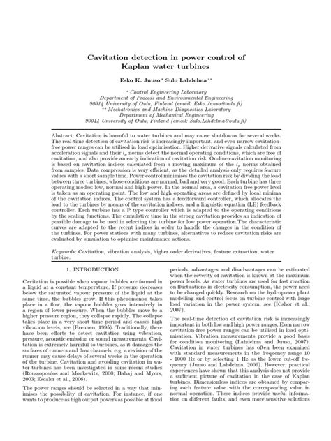 Cavitation Detection In Power Control Of Pdf Download Free Pdf Root