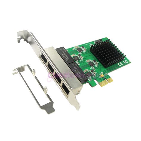 4 Port 10 100 1000M Gigabit Network Lan Card PCI Express Controller Adapter Win8 EBay