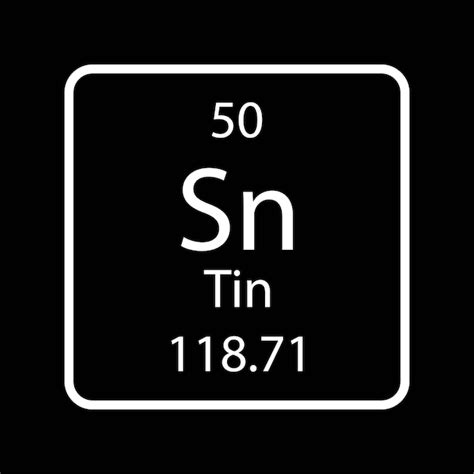 Premium Vector Tin Symbol Chemical Element Of The Periodic Table Vector Illustration