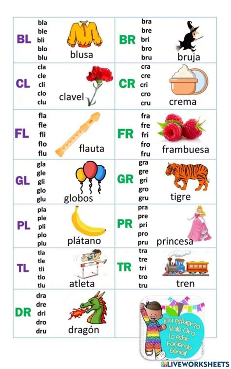 Grupos consonanticos worksheet for 3 BASICO in 2025 | Recycling facts ...