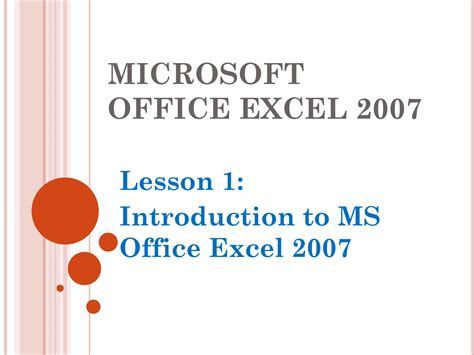 SOLUTION Introduction To Ms Excel And Its Parts Lesson Studypool