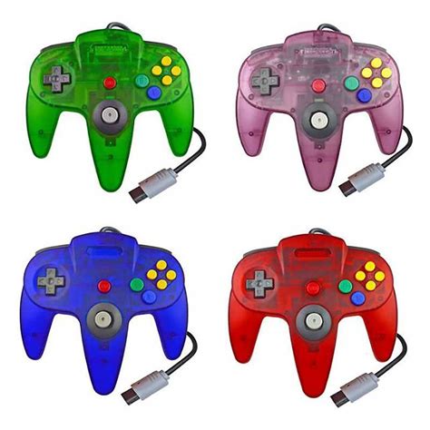 Mando Nintendo 64 Translúcido Conector Consola Original Pal Ntsc