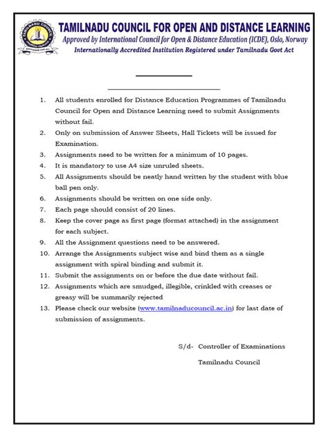 Assignment Instructions Pdf