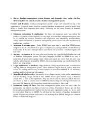 Database Management System Assignment Docx Discuss Database Management System Features And