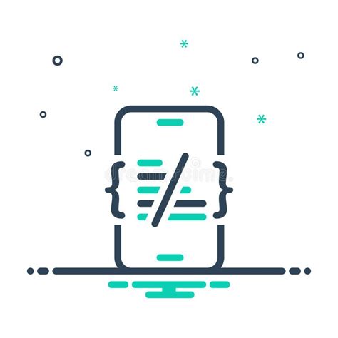 mix icon for coding software and html stock vector illustration of