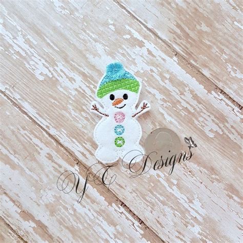 Snowman Feltie Snowman Feltie Embroidery File Etsy