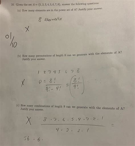 Solved Given The Set A Chegg Com
