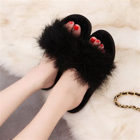 Buy Womens Winter Warm Furry Slippers Ladies Cute