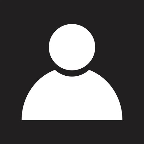 Eps10 White Vector User Solid Icon Or Logo In Simple Flat Trendy Modern Style Isolated On Black