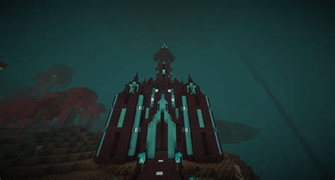 Wip Nether Palace With And Without Night Viz R Minecraftbuilds