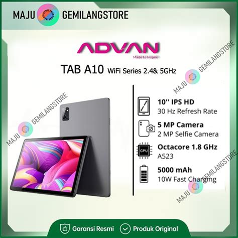 Jual Advan Tab A10 Wifi 4gb 64gb Layar 101”ips Screen Tablet Android