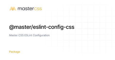 Mastereslint Config Css Master Css