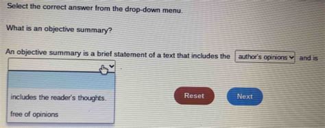 Solved Select The Correct Answer From The Drop Down Menu What Is An
