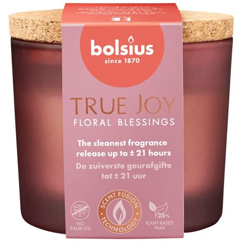 Bolsius True Joy Geurkaars Met Kurken Deksel Floral Blessings Geur