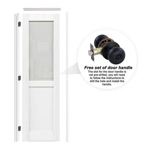 Ark Design 24 In X 80 In 12 Lite Frosted Glass Left White Solid Core