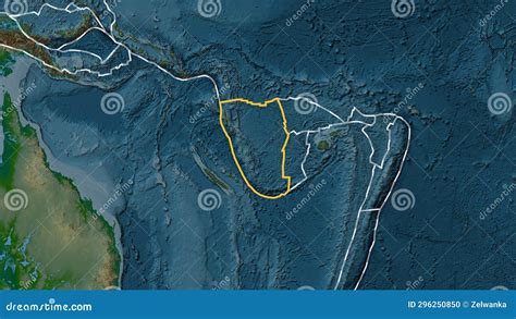 New Hebrides Plate Outlined Fahey Physical Stock Illustration Illustration Of Geophysics