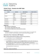 Exploring ARP Table In Packet Tracer Course Hero