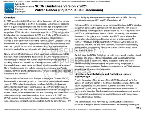 Vulvar Cancer （squamous Cell Carcinoma）v2 2021pdf