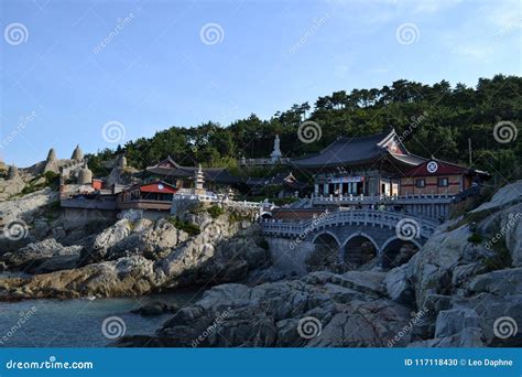 A Closer View To The Temple By The Beach Haedong Yonggungsa In