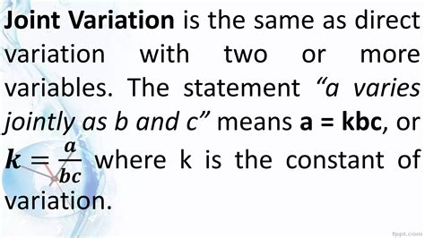 Joint Variation Pptx