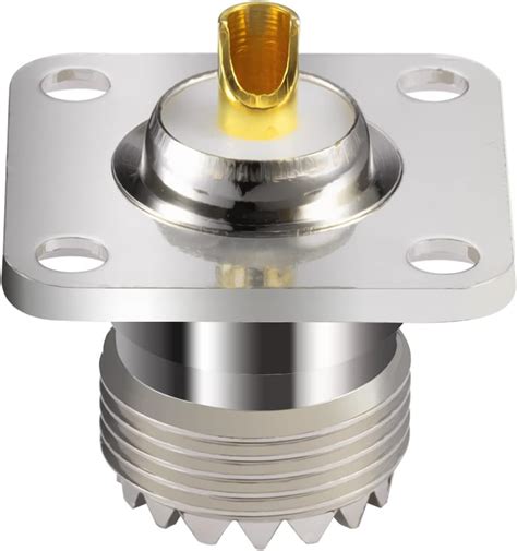 Vecys 3pcs So239 Bulkhead Conectors Uhf Female So 239 Chassis Mount