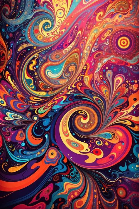 A Vibrant Abstract Design That Captures The Energy Of A Psychedelic Journey With Swirling