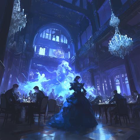 Glamorous Ghostly Fashion Show Premium Ai Generated Image