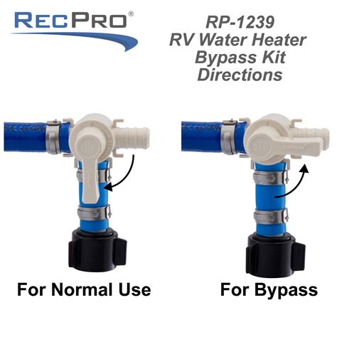Rv Water Heater Bypass Pressurized Hose And Fittings Kit Recpro