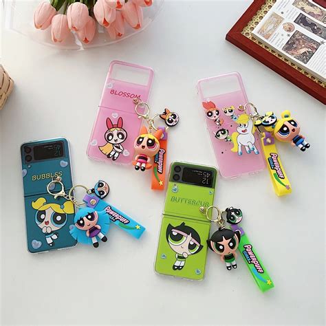 Phone Case For Samsung Galaxy Z Flip Z Flip G Case Foldable Cover Cute Cartoon The