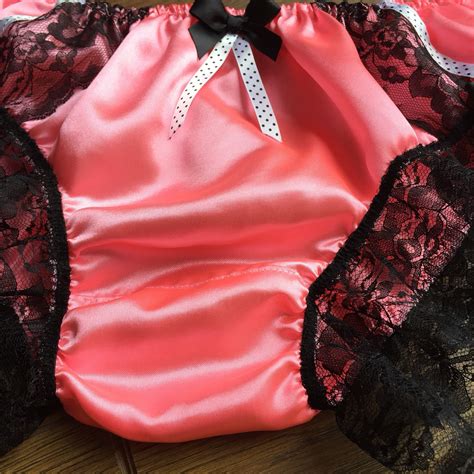 Cotton Candy Pink Satin Sissy Panties Feminine Silky Soft Etsy
