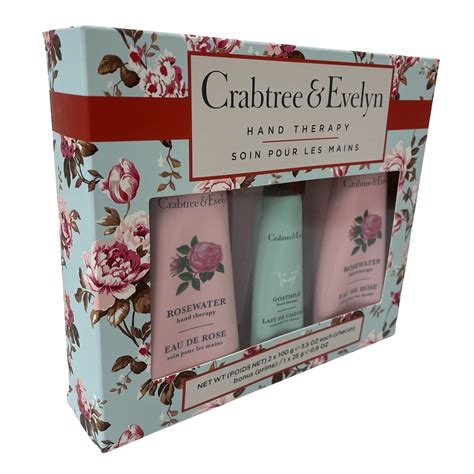 Crabtree And Evelyn Hand Therapy T Set Includes 2 Rosewater 35 Oz