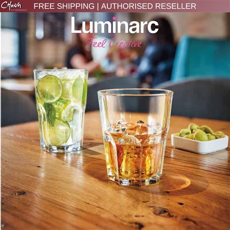 Luminarc Granity Highball Old Fashioned Glass Set Of 6s Stackable