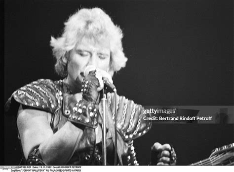 Johnny Hallyday On Stage At A Concert Performance In Palais Des