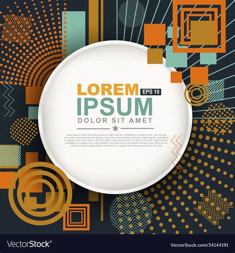 Abstract Circle Geometric Pattern Design Vector Image