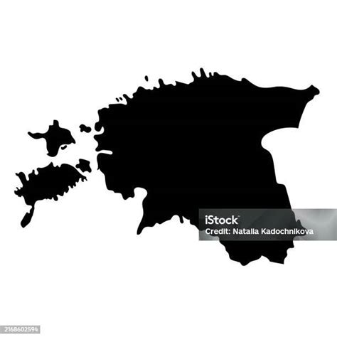 エストニアの手描きの黒い地図シルエットヨーロッパの地理 エストニアのベクターアート素材や画像を多数ご用意 エストニア 輪郭