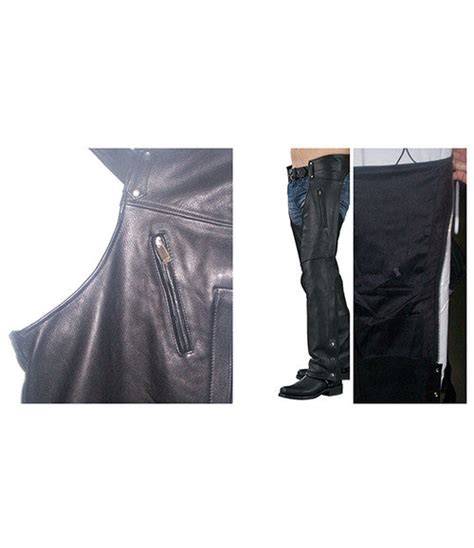 Unisex Naked Cowhide Chaps Deep Pocket 1190 Chap Antelope Creek Leather