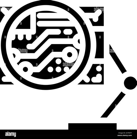 Pcb Inspection Electronics Glyph Icon Vector Pcb Inspection Electronics Sign Isolated Symbol