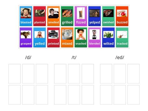 Suffix Ed Sound Sort Group Sort