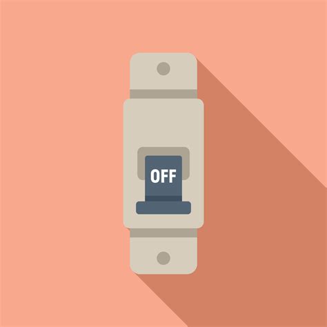 Current Breaker Icon Flat Vector Circuit Box Vector Art At Vecteezy