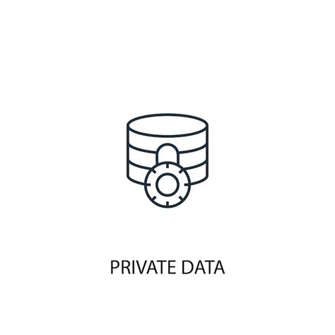 Premium Vector Private Data Concept Line Icon Simple Element Illustration Private Data