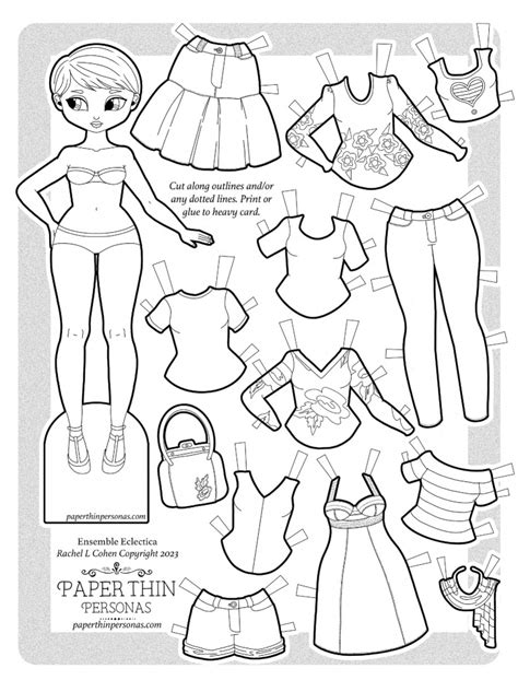 Paper Doll Clothes Coloring Pages 39362
