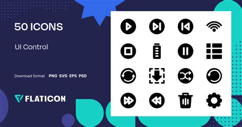 UI Control Icon Pack Glyph SVG Icons