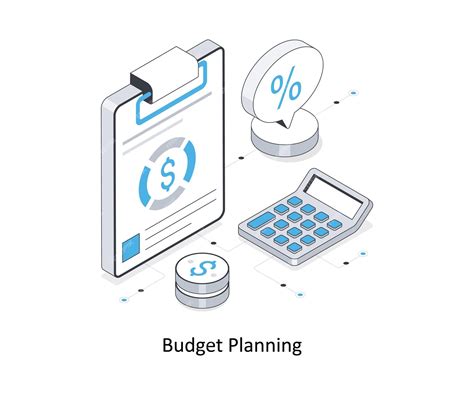 Планирование бюджета Изометрическая иллюстрация запасов Eps Иллюстрация файлов запасов Премиум