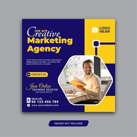 Premium Vector A Flyer And Social Media Design For A Creative