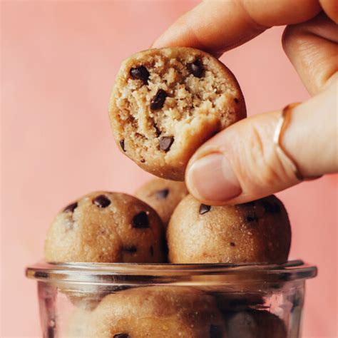 No Bake Cookie Dough Bites 5 Minutes Minimalist Baker