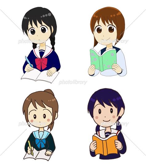本を読む女の子 イラスト素材 [ 6082757 ] フォトライブラリー Photolibrary